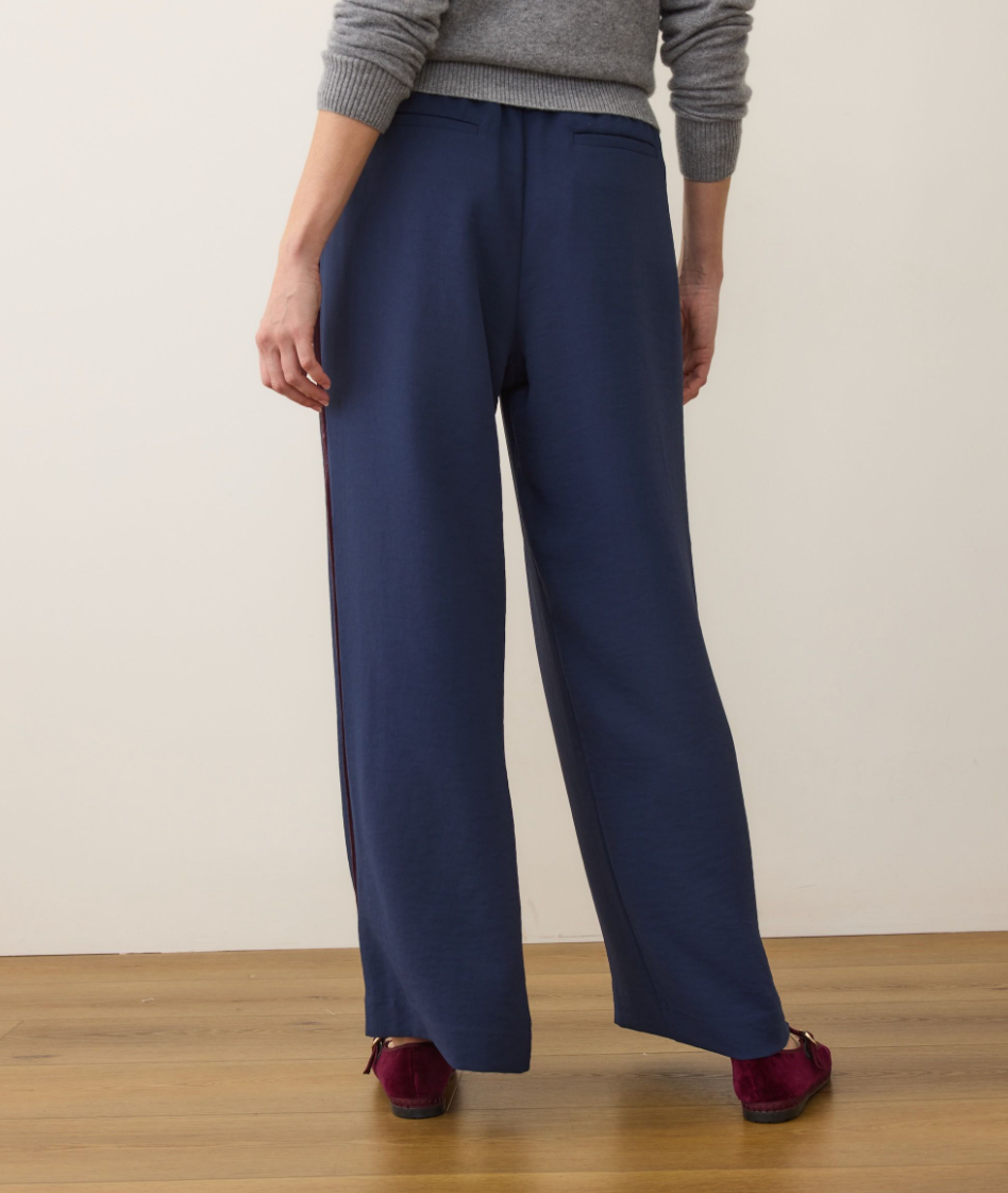 Marine Layer Allison Pleated Wide Leg Trouser | Harbour Thread