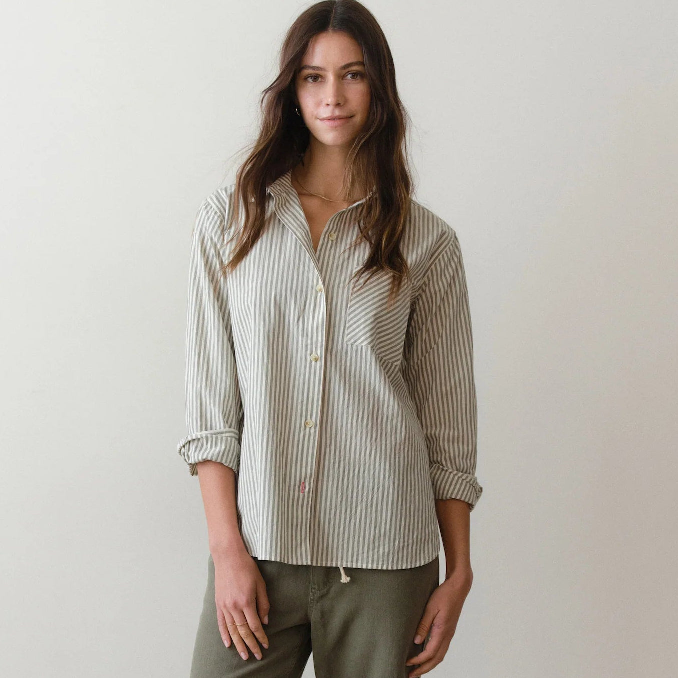 Marine Layer Jane Relaxed Cali Poplin Shirt | Harbour Thread